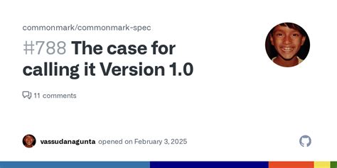 The Case For Calling It Version 10 · Issue 788 · Commonmarkcommonmark Spec · Github