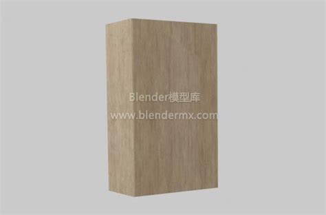 Blender实木衣橱柜子橱柜家具箱包3d模型素材资源下载 Blender模型库