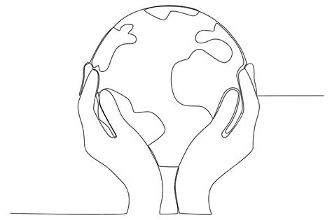 Duas Mãos Segurando O Planeta Terra Para Ilustração Do Dia Da Terra Uma