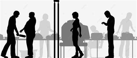 Airport Security Checking Cutout Baggage Vector Checking Cutout