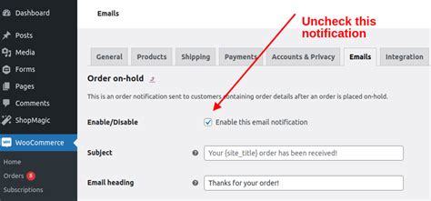 How To Disable Woocommerce Emails Notifications Shopmagic Docs