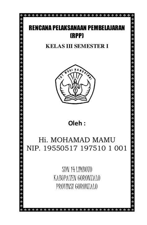 Contoh Sampul Rpp Cover Perangkat Pembelajaran Yaitu Untuk Cover