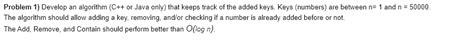 Solved Problem Develop An Algorithm C Or Java Only Chegg