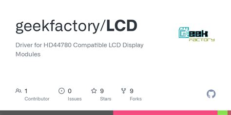 Github Geekfactorylcd Driver For Hd44780 Compatible Lcd Display Modules