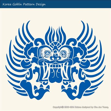 한국의 도깨비 문양 패턴디자인 한국 전통문양 패턴 디자인 시리즈 Bptd010026 Korea Goblin Pattern Design Korean