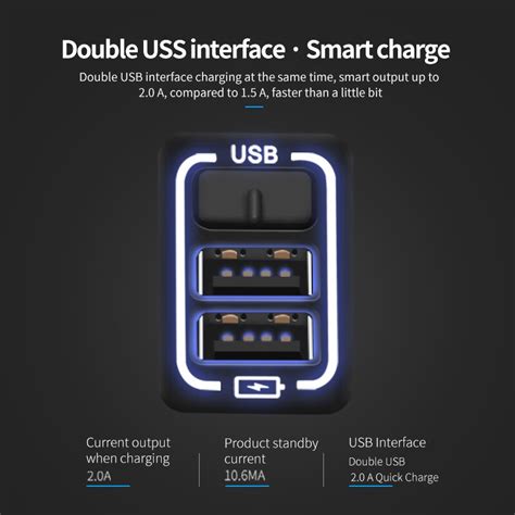 Bil Usb Oplader Hurtig Opladning A V Port Grandado