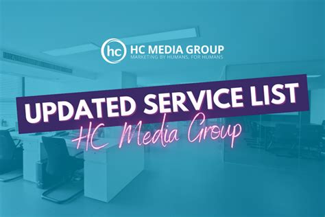 Exciting News For Hc Media Group S Updated Services List