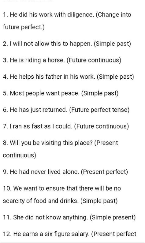 Plz Solved Questions 1 He Did His Work With Diligence Change Into