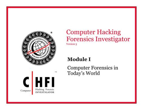 Chfi V3 Module 01 Computer Forensics In Todays World Pdf
