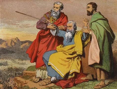 Prints Of Moses Aaron And Hur Colour Litho Biblia Bíblicos