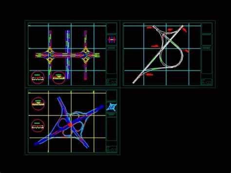 The 3 Types Of Road Intersections In Dwg 269 98 Kb Cad Library