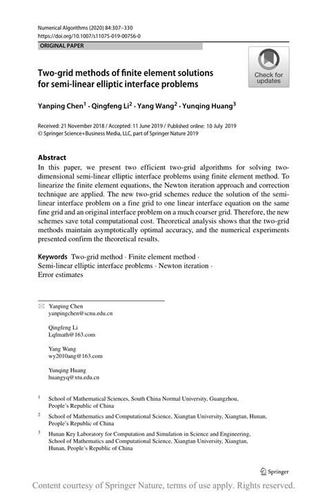 two grid methods of finite element solutions for semi linear elliptic