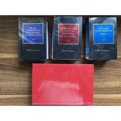 N Philippine Law Books Rex Bookstore Civil Code 1987 Constitution Revised Penal Code