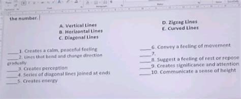 The Number A Vertical Lines B Horizontal StudyX