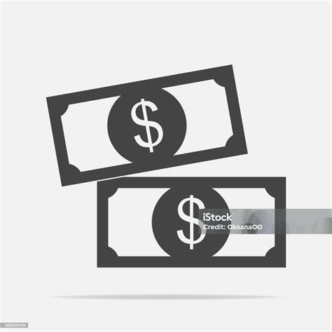 現金貨幣圖示灰色背景平面圖像錢與影子圖層分組 便於編輯插圖為您的設計向量圖形及更多上湯圖片 上湯 互聯網 交換 Istock