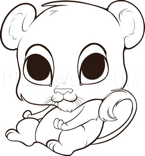 How To Draw A Cute Lion Drawing Step By Step By Dawn Dragoart