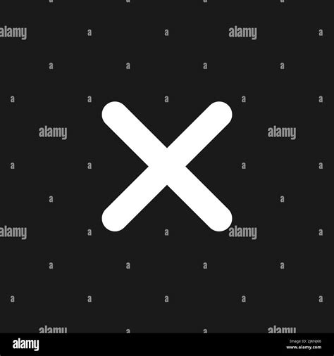 Cross Mark Dark Mode Glyph Ui Icon Stock Vector Image Art Alamy