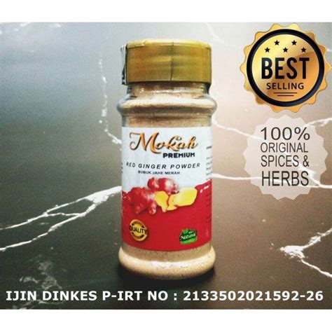 Jahe Merah Bubuk Kemasan Botol Premium Tepung Bumbu Dapur Ibu Red Ginger Powder Rempah Rempah