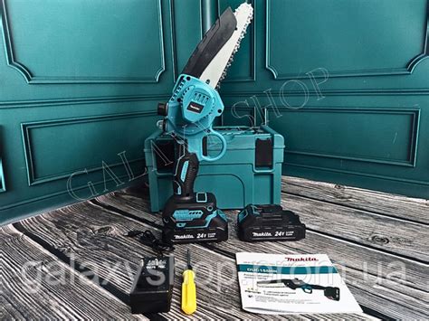 Аккамуляторная минипила Makita 24V 5A Цепная мини пила Веткорез на двох ...