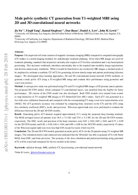 pdf deep learning approaches using 2d and 3d convolutional neural