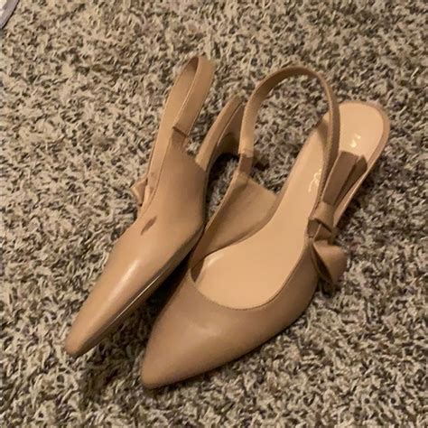 Nanette Lepore Shoes Nude Nanette Lepore Kitten Sling Back Heel