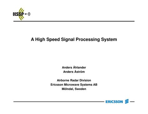 Ppt A High Speed Signal Processing System Powerpoint Presentation Free Download Id3410002