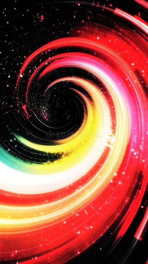 A Vibrant Swirl Of Colors Creating A Dynamic Abstract Visual Effect Stock Illustration