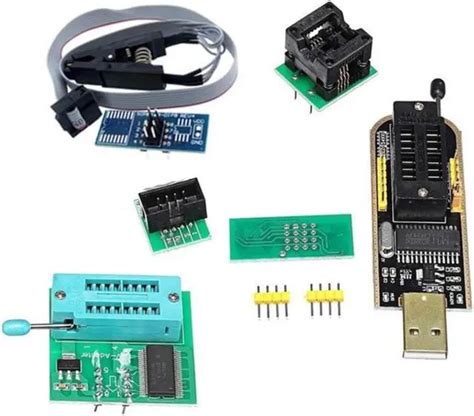 1set Ch341a 24 25 Series Eeprom Flash Bios Usb Programmer Soic8 Sop8 Test Clip Spi Flash 1 8v