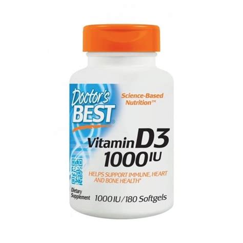 Витамин D3 1000IU х180 меки капсули Doctor's Best