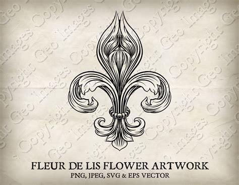 Fleur De Lis Or Fluer De Lys Flower Lily Royal Medieval Heraldic Symbol