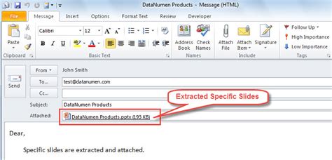 How To Quickly Attach The Specific Slides Of A PowerPoint Presentation To Your Outlook Email