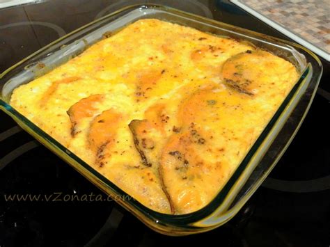 Огретен от сладък картоф и котидж Основни ястия и гарнитури в Зоната