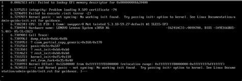 Sle End Kernel Panic Not Syncing No Working Init Found Try Passing