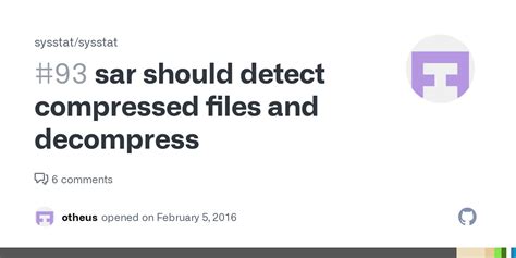 Sar Should Detect Compressed Files And Decompress · Issue 93 · Sysstat