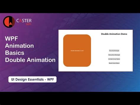 WPF Animations Basics Double Animation YouTube