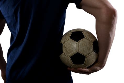Soccer Player Play With Soccerball During A Football Match 21084759 Png
