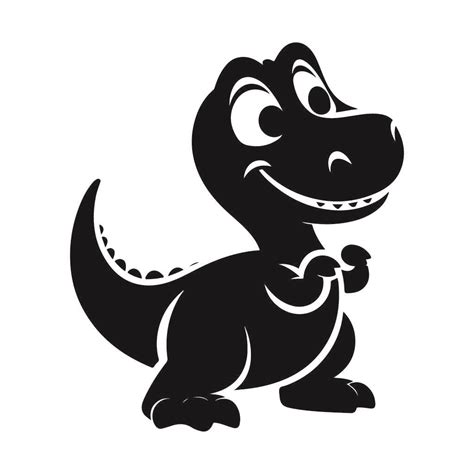 Free Dino Svg Black And White Svg Vector File For Laser Cutting 2