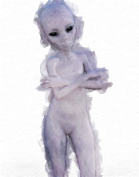 Naked Alien By Mary Bassett Painting By Esoterica Art Agency Pixels