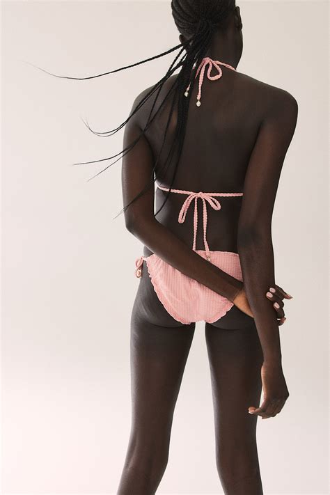 Tie Tanga Bikini Bottoms Light Pink Ladies Handm Gb