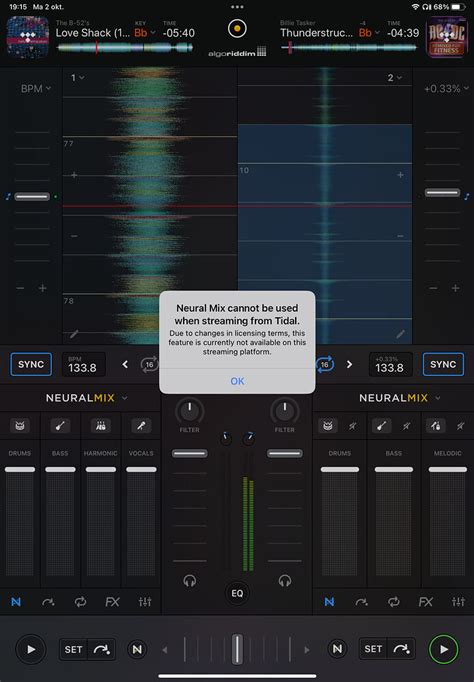 Neural Mix And Tidal Dont Work Together Anymore Questions Algoriddim Community Forums