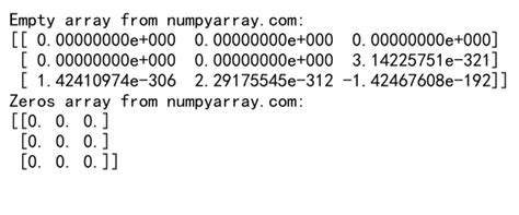 NumPy empty函数高效创建未初始化数组的利器 极客教程