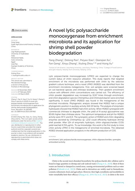 Pdf A Novel Lytic Polysaccharide Monooxygenase From Enrichment