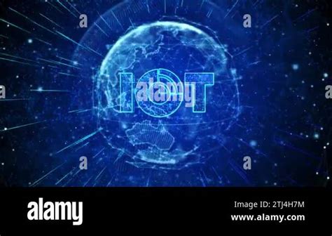 IOT Digital Global Technology World Network Connections Loop Background