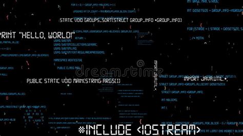 Programming Source Code Abstract Background Stock Illustration