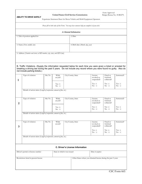 Csc Form Fill Out Printable PDF Forms Online