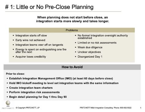 10 Post Merger Integration Mistakes Problems Issues Challenges