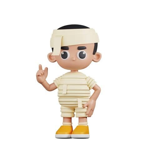 Premium Psd Mummy Giving Advise 3d Cartoon Pose