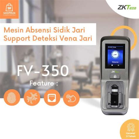 Promo Mesin Absensi Fingerprint Dan Finger Vein Zkteco Fv350 Sale