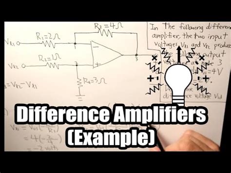 Difference Amplifiers Example YouTube