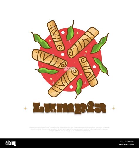 Lumpia Traditional Food From Indonesia Illustration Of Indonesian